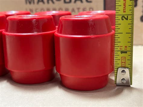 10x Pack Lot Glastic 2 Red Electrical Round Ceramic Standoff