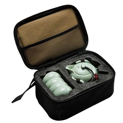 Portable Travel Tea Set Kung Fu Tea Set Teapot 1 Pot 4 Cup Tea Set
