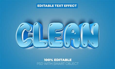 Premium PSD Editable Text Effect Clear Text Style