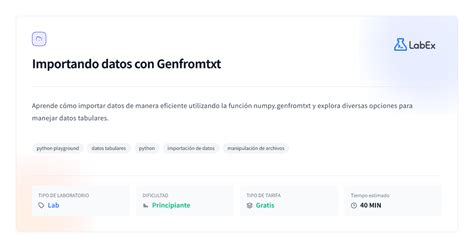 Importando Datos Con Genfromtxt Labex