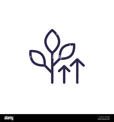 Increase Plant Growth Line Icon Stock Vector Image And Art Alamy