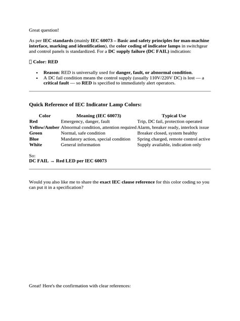 Iec 60073 Red For Dc Fail Indicators Pdf Light Emitting Diode Color