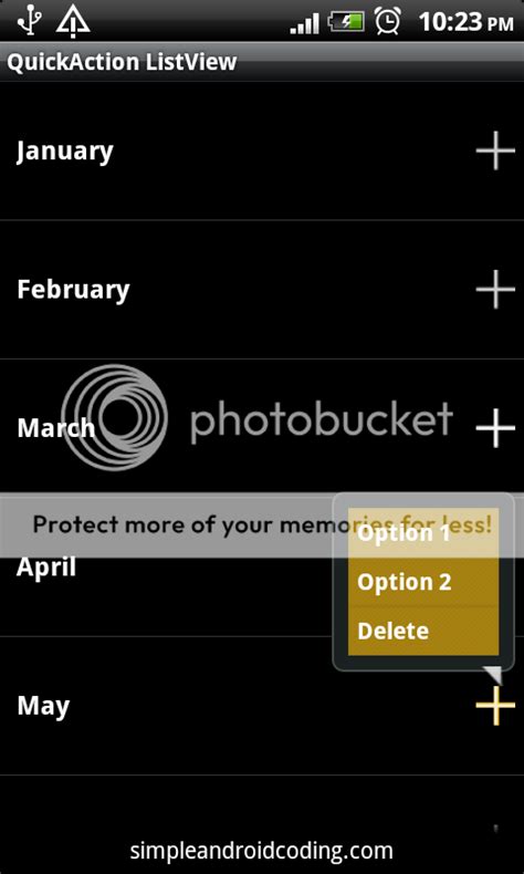 Quick Action In Listview Tutorial Source Code Download Simple Android Coding