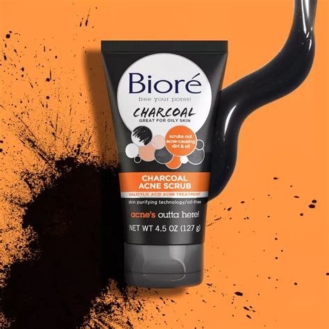 Bioré Charcoal Acne Face Scrub Shop Facial Cleansers And Scrubs At H E B
