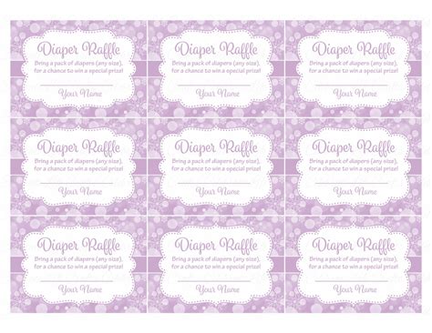 Printable Free Diaper Raffle Tickets Pdf Printable Templates