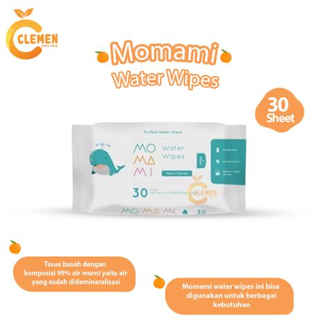 Jual Momami Water Wipes 30 Sheet Tissue Basah Shopee Indonesia
