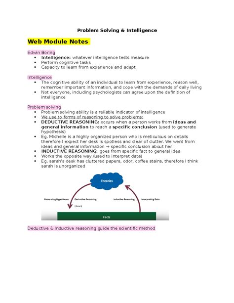 Problem Solving Notes Web Modukle Problem Solving And Intelligence