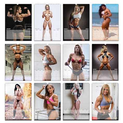 Female Body Builders Sexy 202425 Choose Start Month Personalised Wall