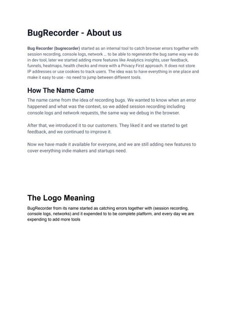 Bug Recorder Unified Saas Platform Track Bugs Analuytics And More Pdf