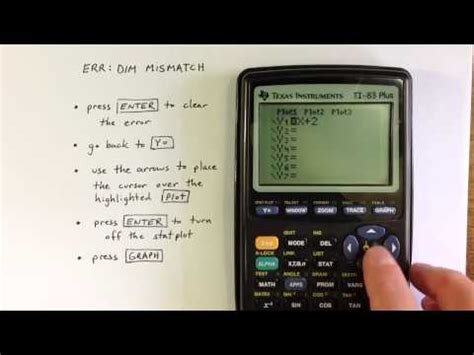 Invalid Dimension Error On Ti 84