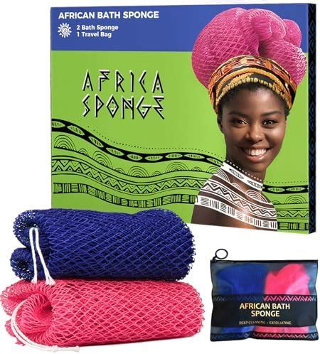 Amazon.com: Loofah Sponge African Net Authentic - 2 Pieces Real African Exfoliating Sponge with ...