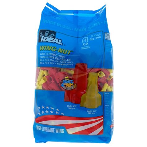 Ideal Wing Wire Connectors Mixed Jar Of Orange And Red Wing Nut