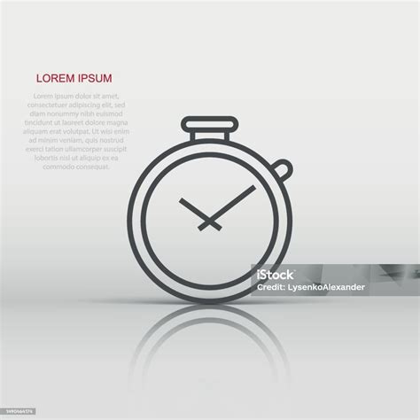 Ikon Timer Jam Dalam Gaya Datar Ilustrasi Alarm Waktu Pada Latar Belakang Putih Terisolasi