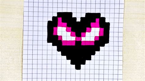 How To Draw Spider Mans Heart With Pixel Art ️🕸🕷pixelart Youtube