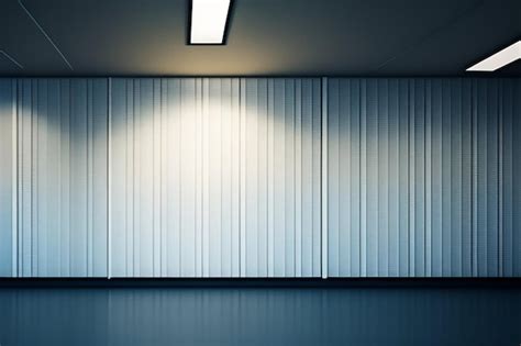 조명이 있는 벽과 파란색 배경의 흰색 벽 무료 사진