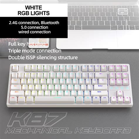 Wholesale K87 Gaming Keyboard 3 Mode Connection Hot Swappable Rgb Wholesale K87 Gaming Keyboard 3 Mode Connection Hot Swappable Rgb