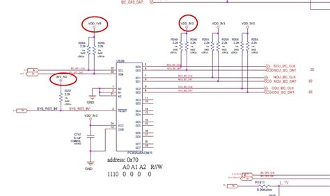 Pca9548a Pull Up Voltage Level Between Scl Sda And Scn Interface Forum Interface Ti E2e