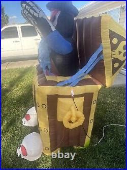 Gemmy Airblown Inflatable Animated Skeleton Pirate Halloween Chest 6ft