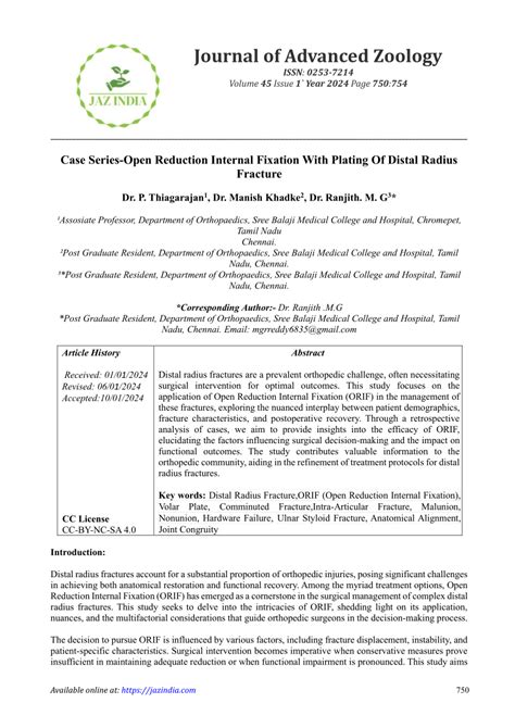 Pdf Case Series Open Reduction Internal Fixation With Plating Of