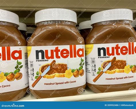 Nutella Hazelnut Spread Jar Editorial Image 80040232