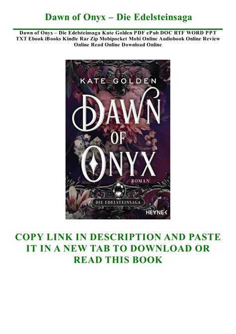 Download Free Pdf Dawn Of Onyx Die Edelsteinsaga By Kate Golden