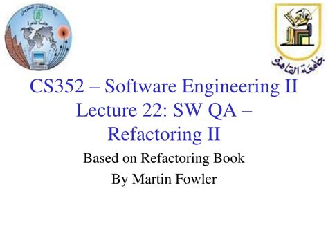 ppt refactoring improving code quality through restructuring
