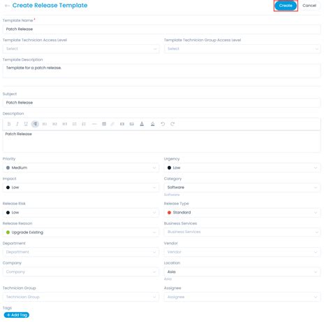 Release Templates Serviceops
