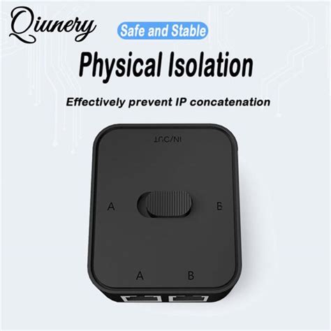 2 Port Rj45 Cat6 Lan Hub Network Switch Box Selector 2 In 1 Out 1 In 2