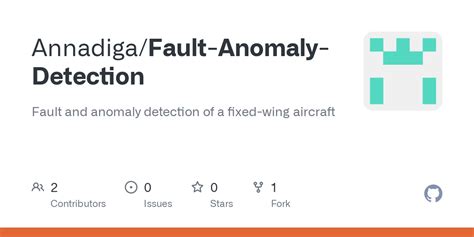 Github Annadiga Fault Anomaly Detection Fault And Anomaly Detection Of A Fixed Wing Aircraft
