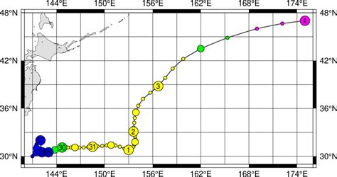 Digital Typhoon Typhoon 198815 Fabian Detailed Track Information