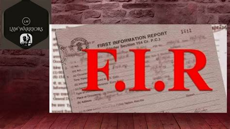 Fir Section 154 Crpc Youtube