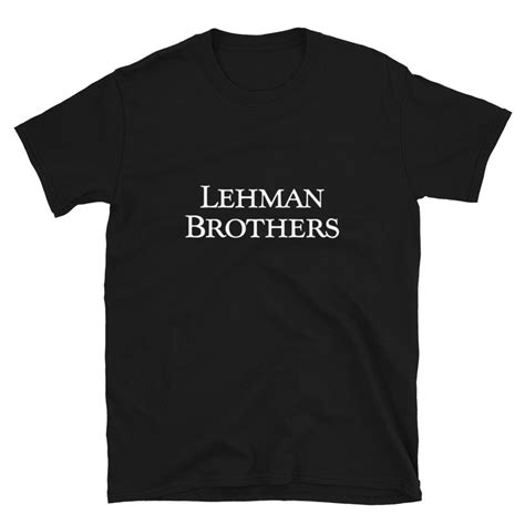 Lehman Brothers Logo Short Sleeve Unisex T Shirt Etsy