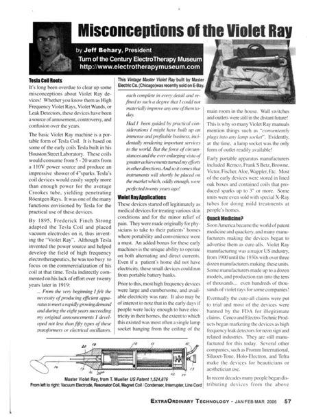 Misconceptions Of The Violet Ray Tesla Universe