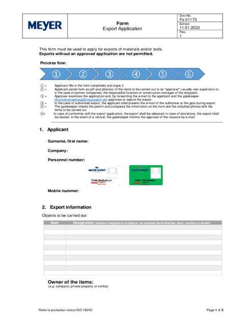 Fillable Online Importexport Permit Applications And Declarations Fax