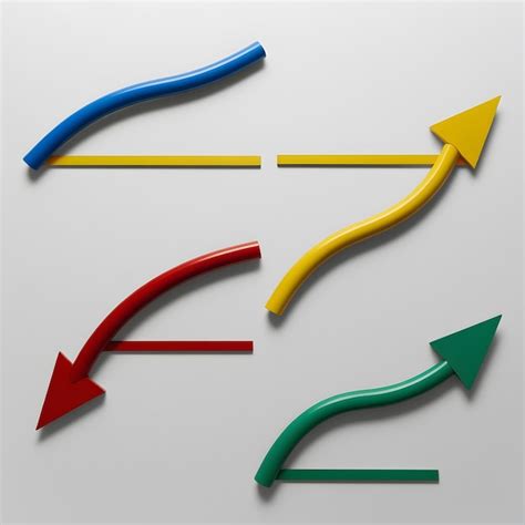 Set Of Gradient Arrows Premium Ai Generated Image