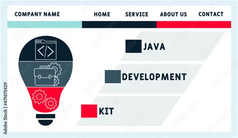 JDK Java Development Kit Acronym Business Concept Background Vector Illustration Concept