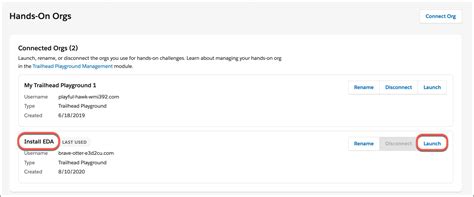 Install Eda In Trailhead Playground Salesforce Trailhead