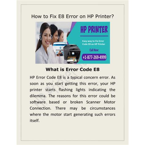 How To Fix E8 Error On Hp Printer