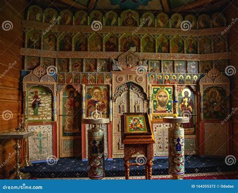 The Interior Of The Church The Canonical Orthodox Iconostasis