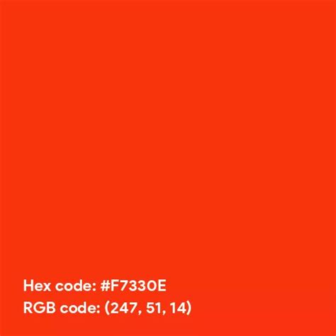 Candy Apple Red Color Hex Code Is F7330e