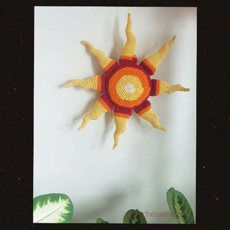Crochet Sun Written Pdf Pattern Etsy