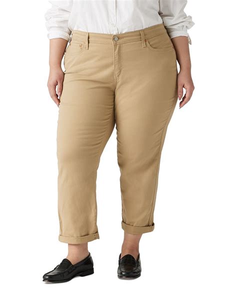 Levis Trendy Plus Size Mid Rise Boyfriend Jeans Macys