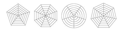 Spider Chart Infographic Featuring A Web Like Diagram Pentagon Or