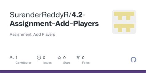 Github Surenderreddyr42 Assignment Add Players Assignment Add Players