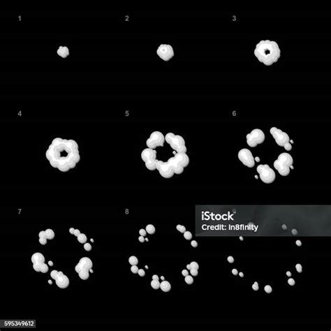 폭발 애니메이션 시퀀스번호 말풍선이 있는 폭발음 프레임 벡터 가파른에 대한 스톡 벡터 아트 및 기타 이미지 가파른 과도