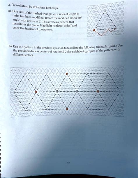 solved tessellation by rotations technique one side of the dashed