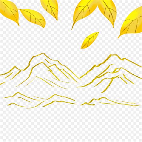 황금 일러스트 산 잎 골든 산 정상 높은 산 Png 일러스트 및 Psd 이미지 무료 다운로드 Pngtree