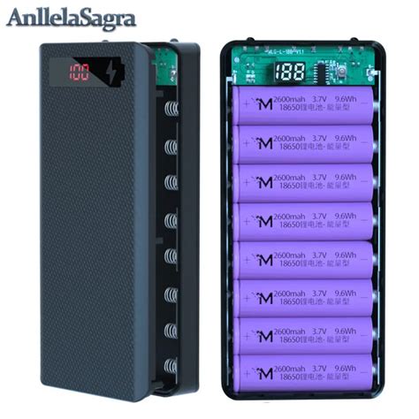 818650 Power Bank Cases Battery Holder Dual Usb Type C Charge Diy