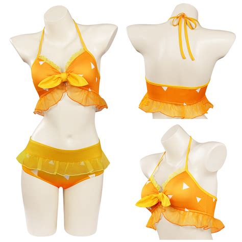 Anime Swimsuit Cosplay Costume Two Piece Bikini Swimwear Outfits