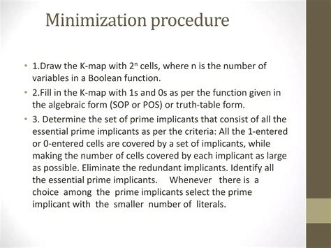 Minimization Technique Ppt